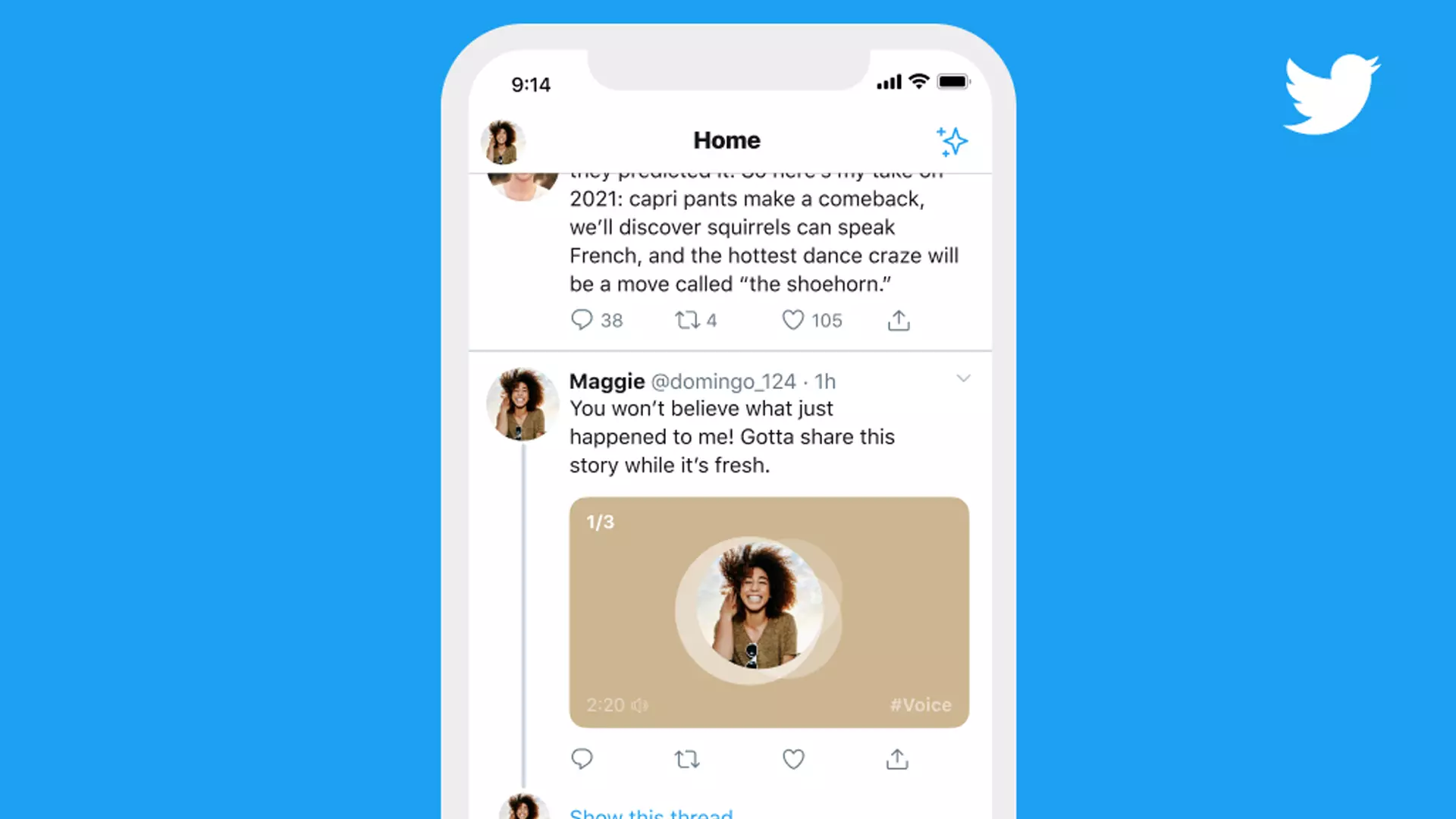 Twitter သည် Voice Tweets ကို iOS သို့ ယူဆောင်လာပြီး 2021 ခုနှစ်တွင် အလိုအလျောက် စာတန်းများ ထည့်ရန် ကတိပြုပါသည်။