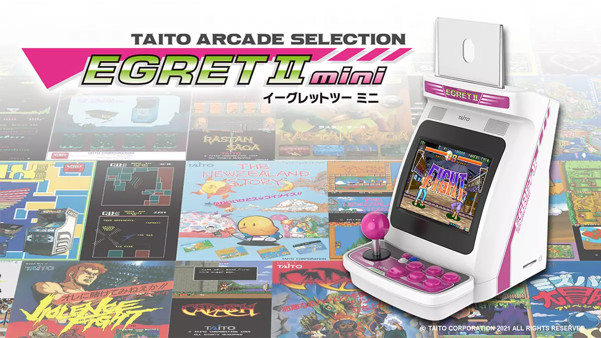 Taito Egret II Mini 带标志和兼容游戏