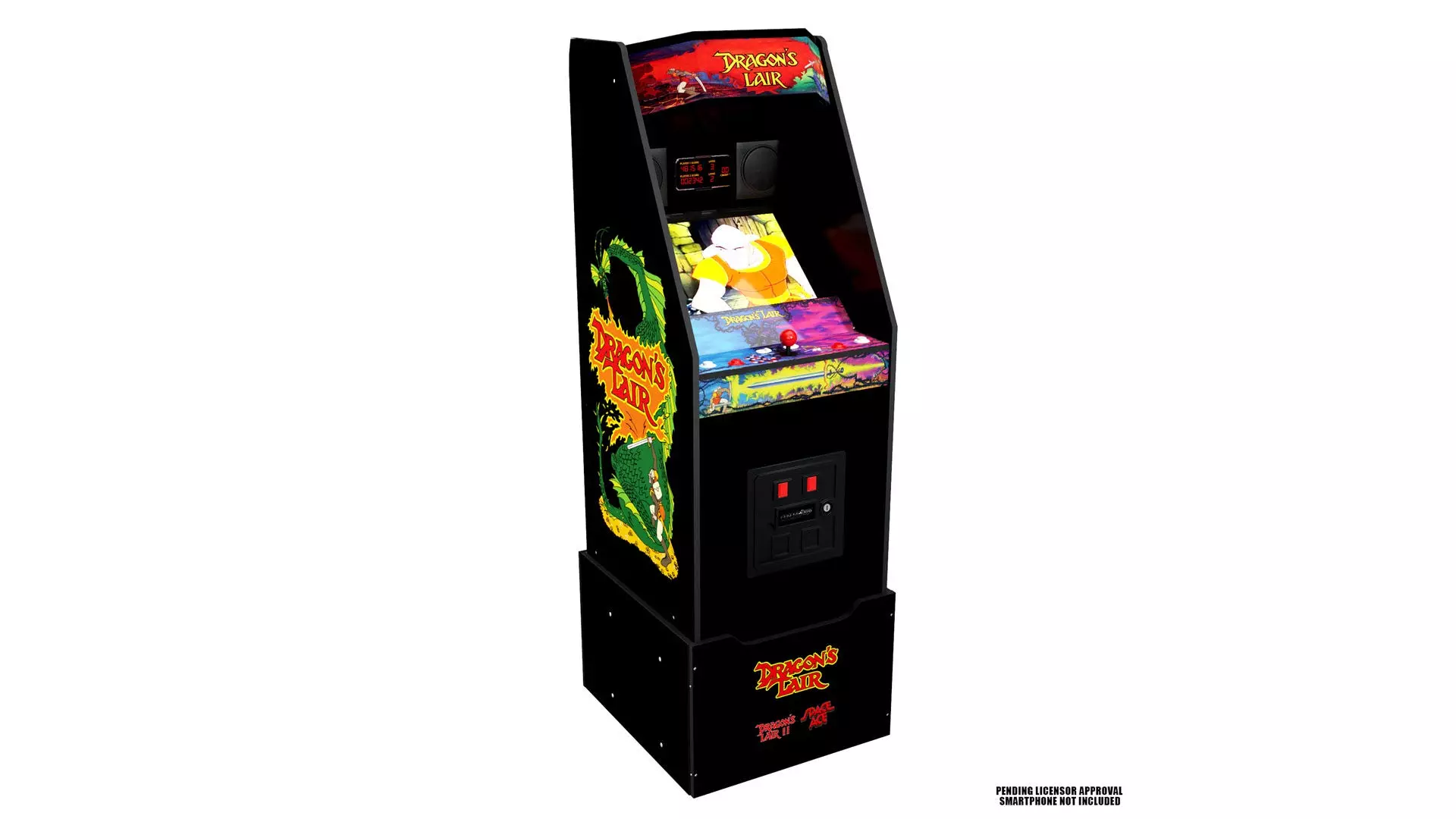 Ein „Dragon's Lair“-Arcade-Automat in voller Größe.