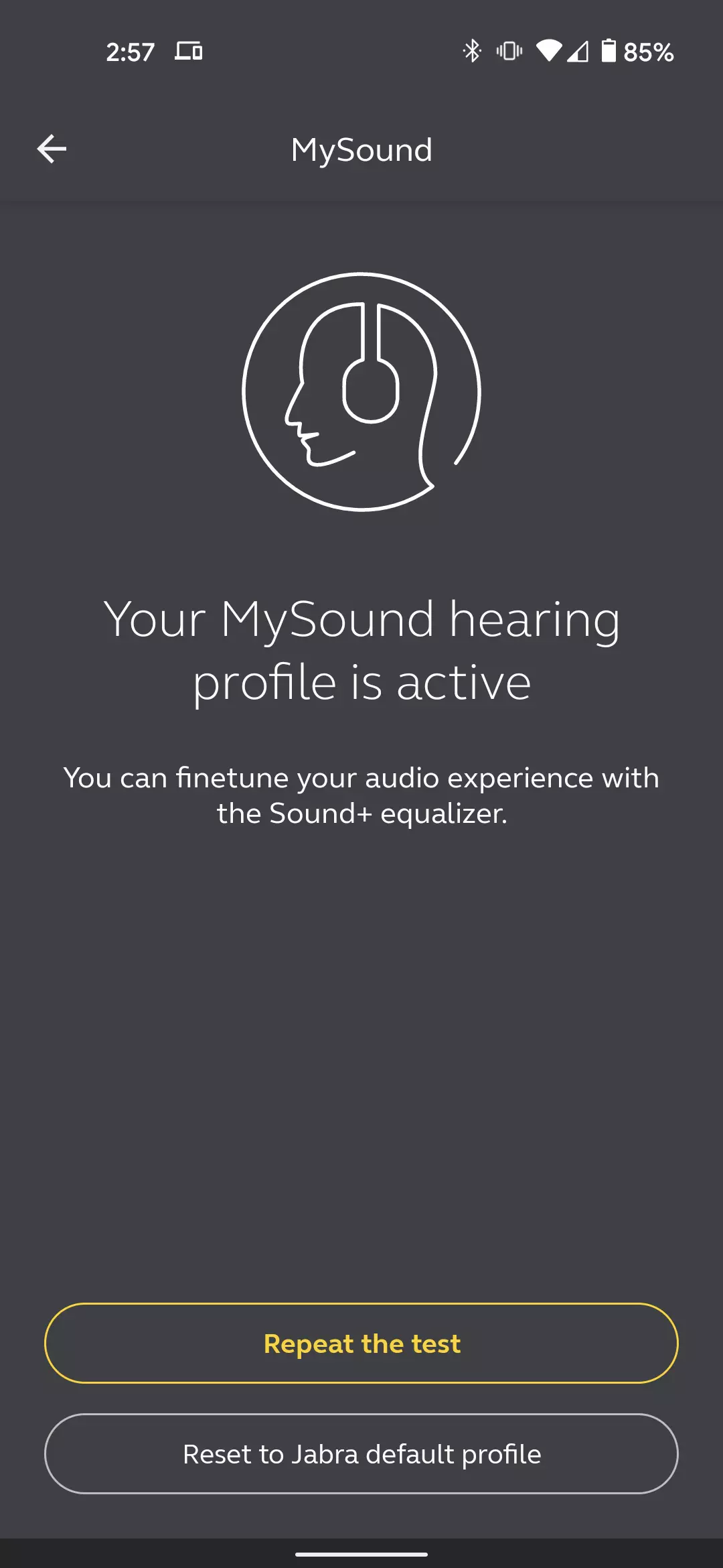 Ang Sound+ app na may feature na MySound