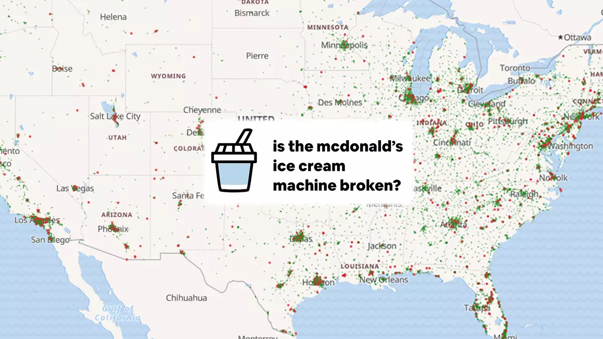 McBroken: Yek Bernamevan Çawa Her Makîneya Qeşayê ya McDonaldsê ya Şikestî dişopîne