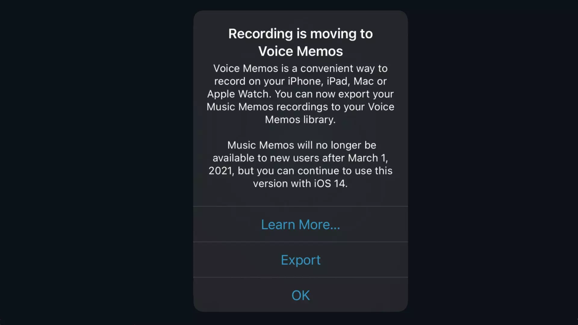 Apple'дин Music Memos колдонмосу жок болуп баратат, бирок үн жазуулары баары бир жакшыраак