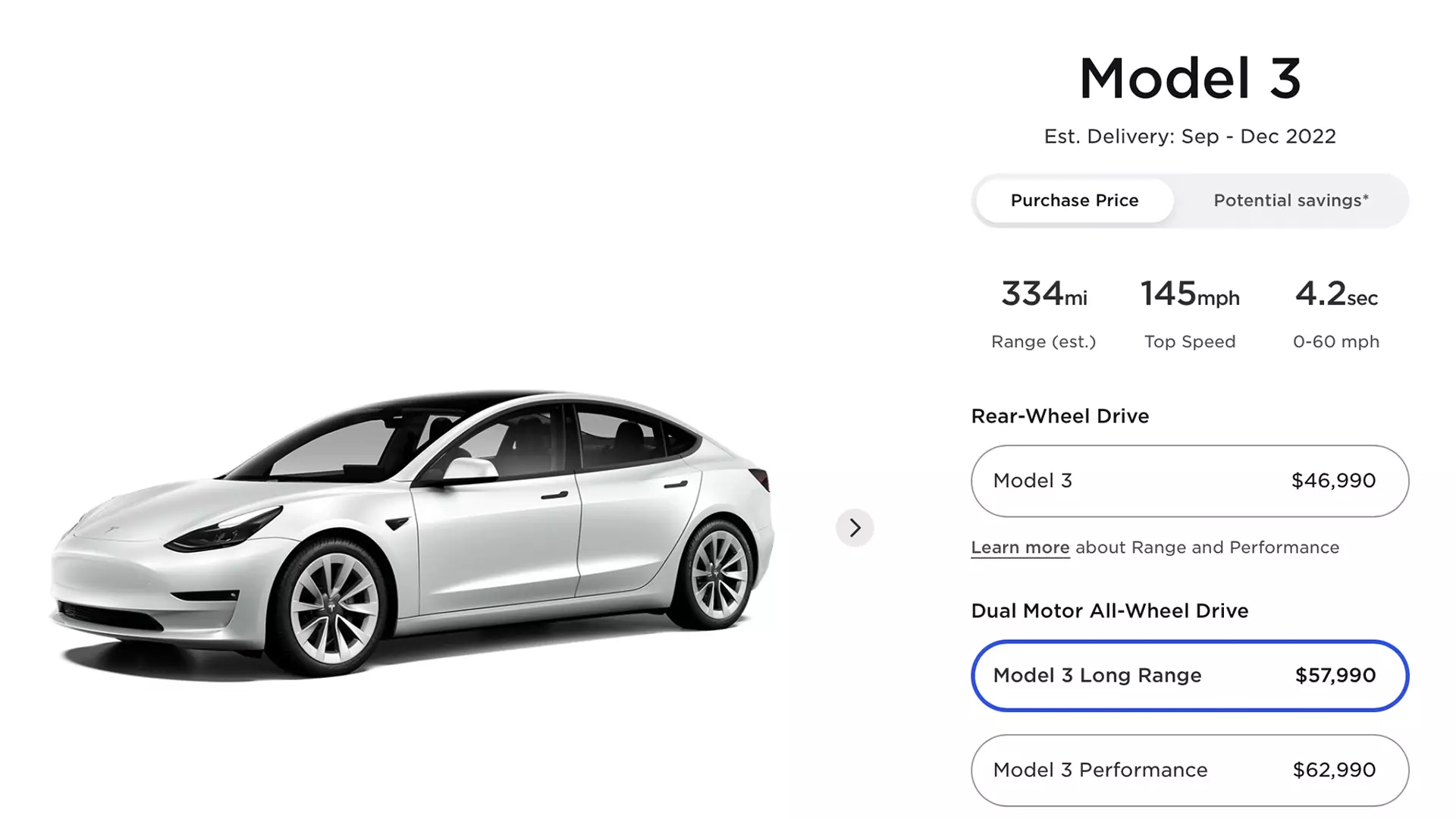 Model 3 -myyntisivu.