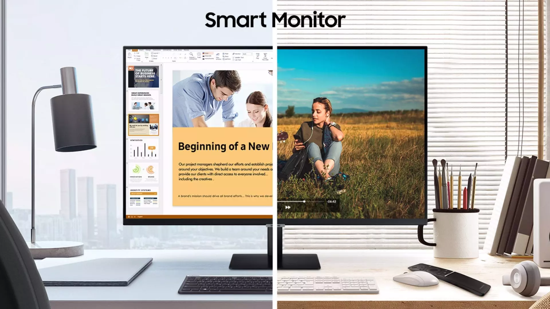 Samsung-un ən son monitorları həm də Smart TV-lər və Simsiz DeX Ekranlarıdır