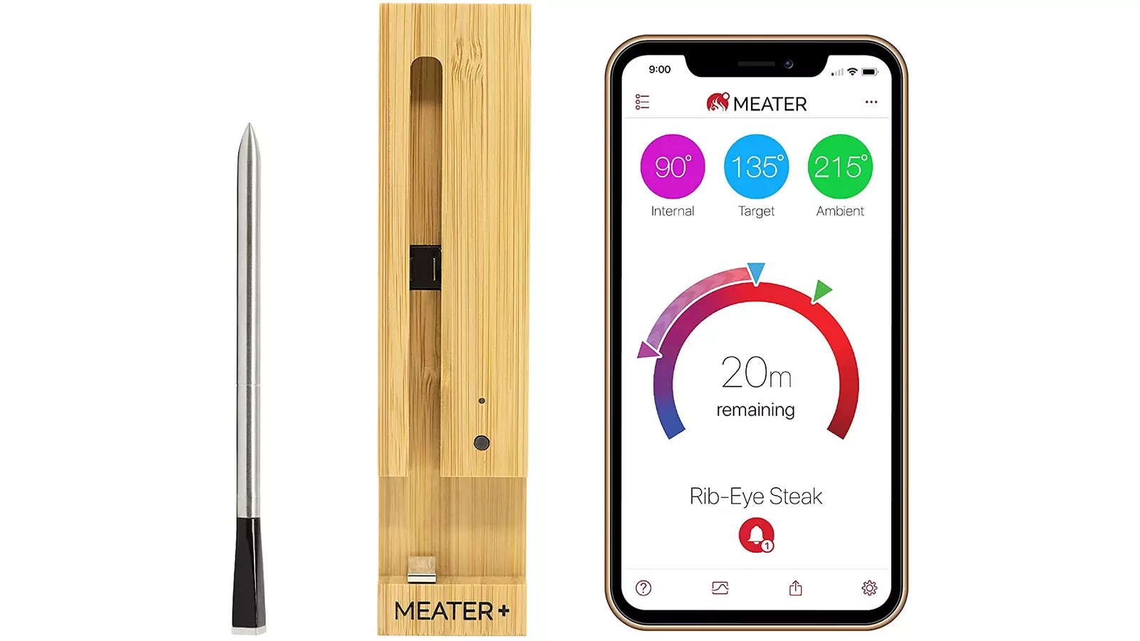 MEATER स्मार्ट मीट थर्मामीटर आणि साथीदार मोबाइल अॅप