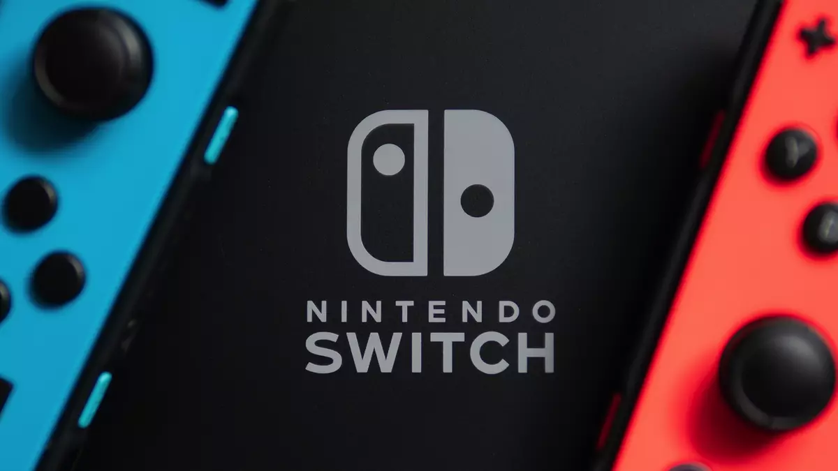En närbild, mystisk bild av Switch.
