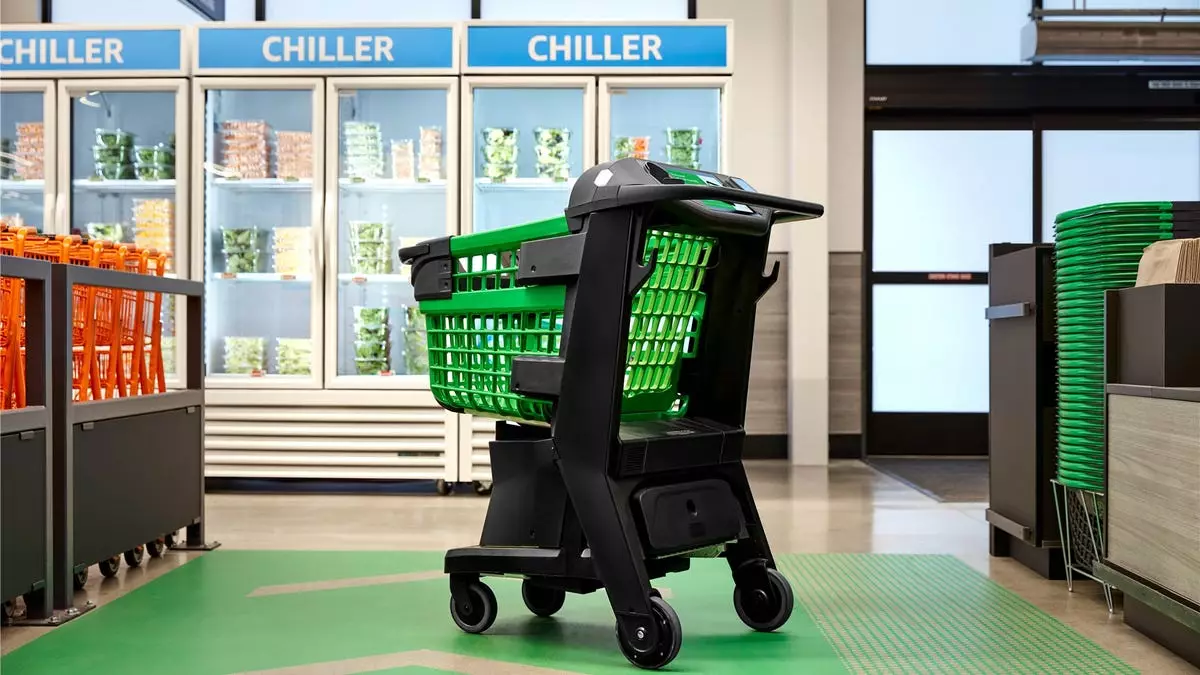 De Amazon Dash Cart in de nieuwe Fresh-winkel