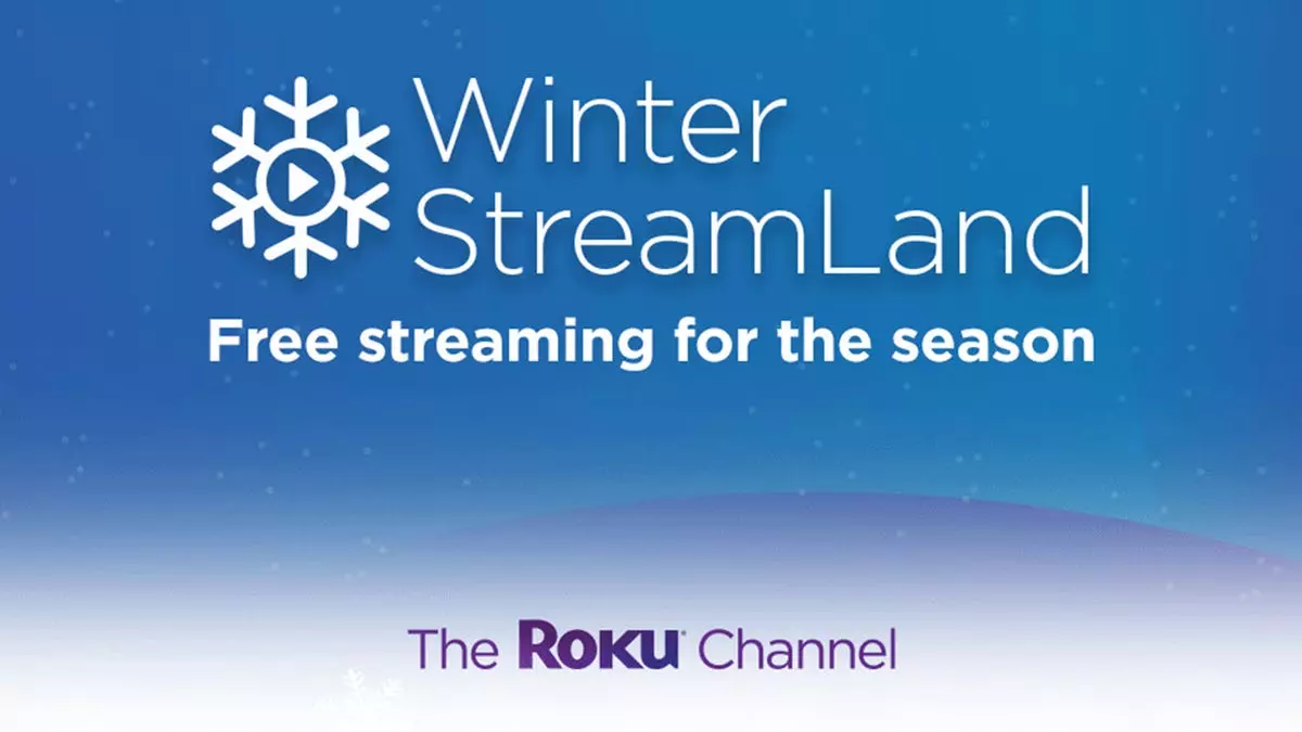 Winter StreamingLand logotips virs sniegpārsliņas.