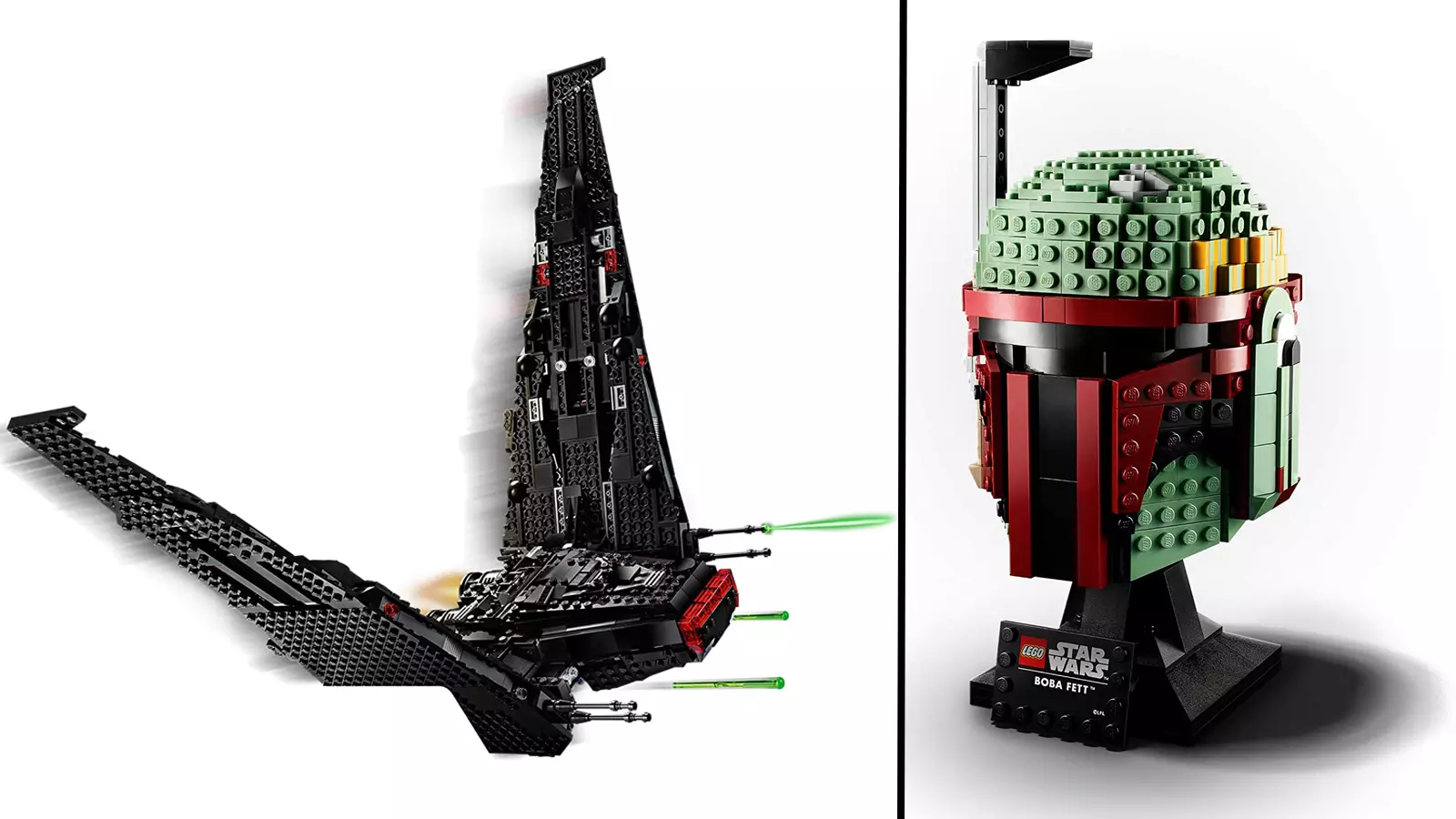 LEGO Kylo Ren جي شٽل، Boba Fett هيلمٽ