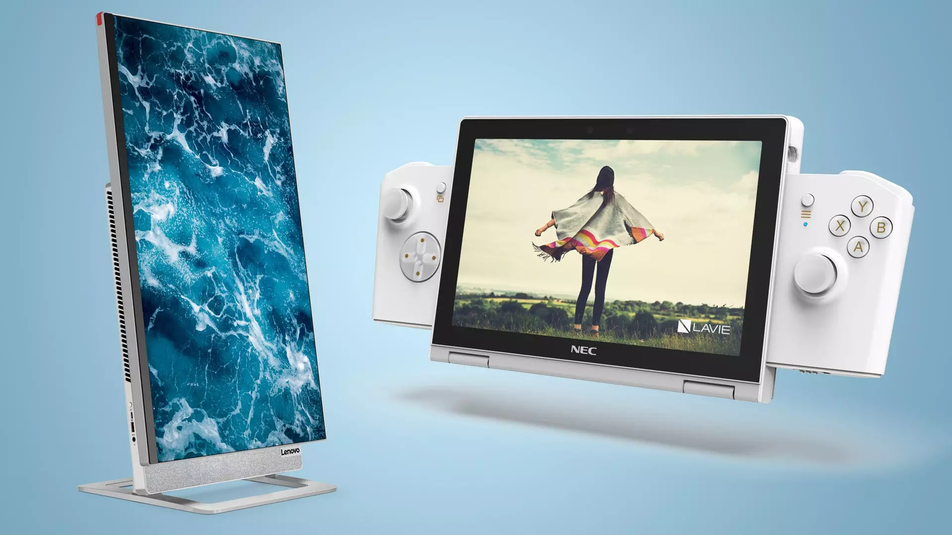 Lenovo mostra un netbook para xogos e un escritorio todo en un con pantalla xiratoria
