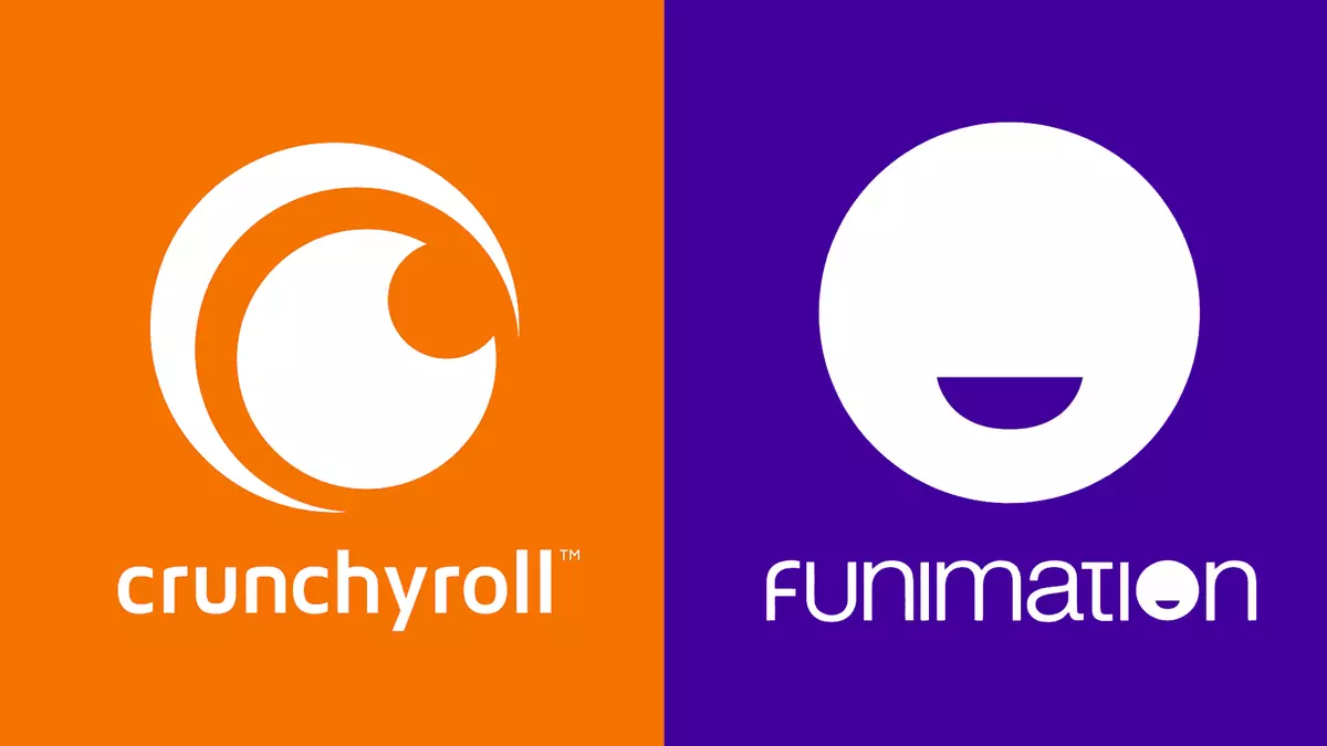 لوگوهای Crunchyroll و Funimation.