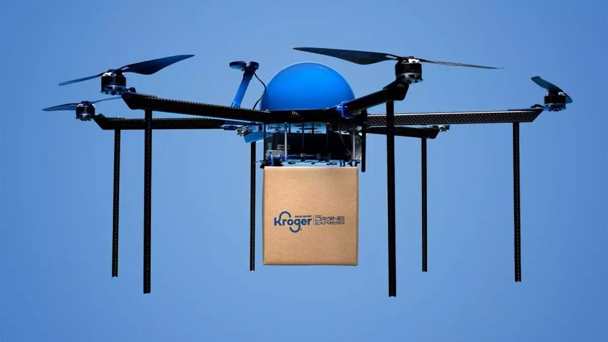 Kroger dron orqali oziq-ovqat mahsulotlarini yetkazib berish