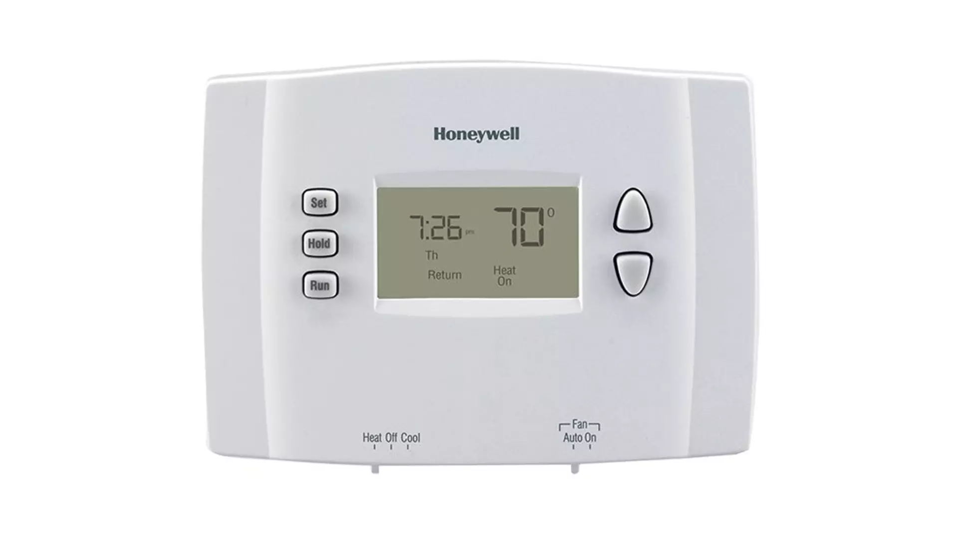 Fotografija jednodnevnog programibilnog termostata Honeywell.