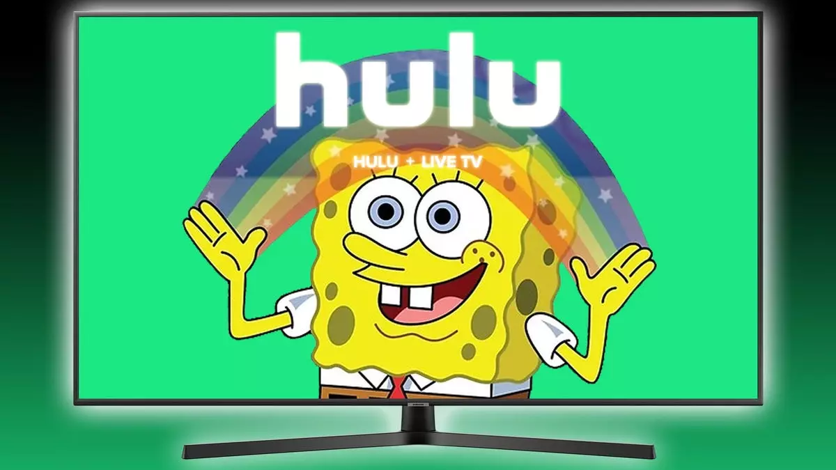 Hulu + සජීවී රූපවාහිනී ස්පොන්ජ්බොබ් නිදර්ශනය