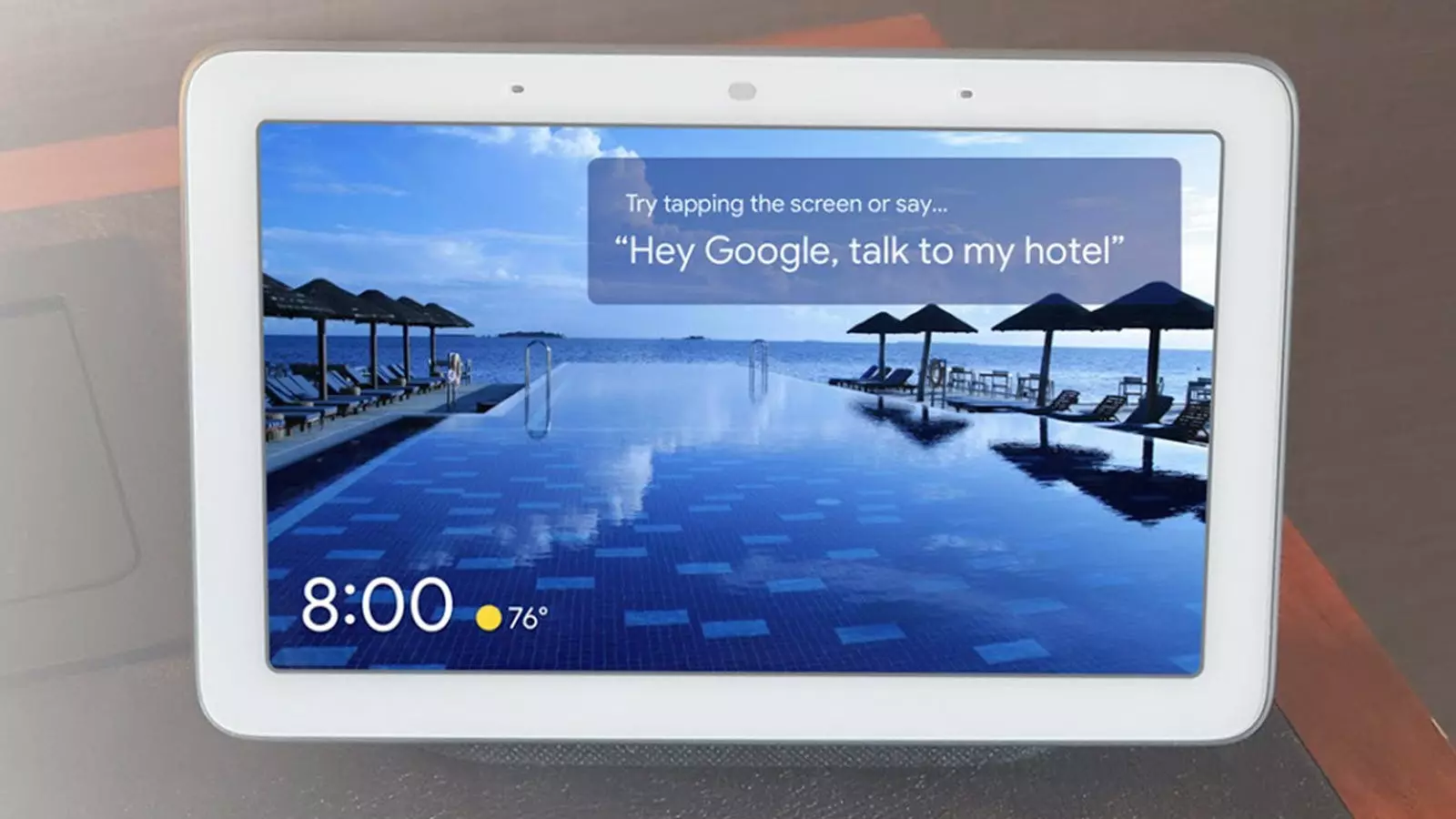 Google Nest Hub は、次のホテルの部屋であなたと一緒にいるかもしれません