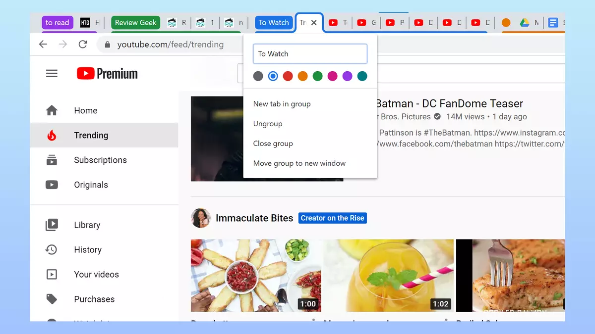 Google Chrome's Tab Groups Feature weist d'Taborganisatioun