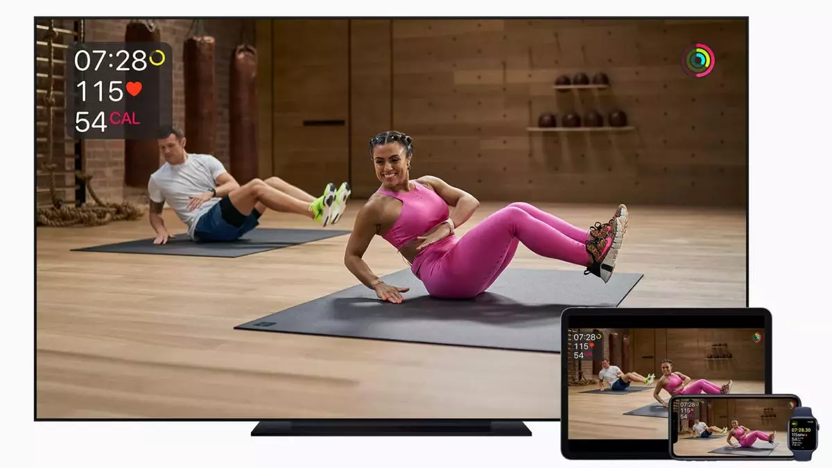 Apple Fitness+ ee iPhone, iPad, iyo Apple TV