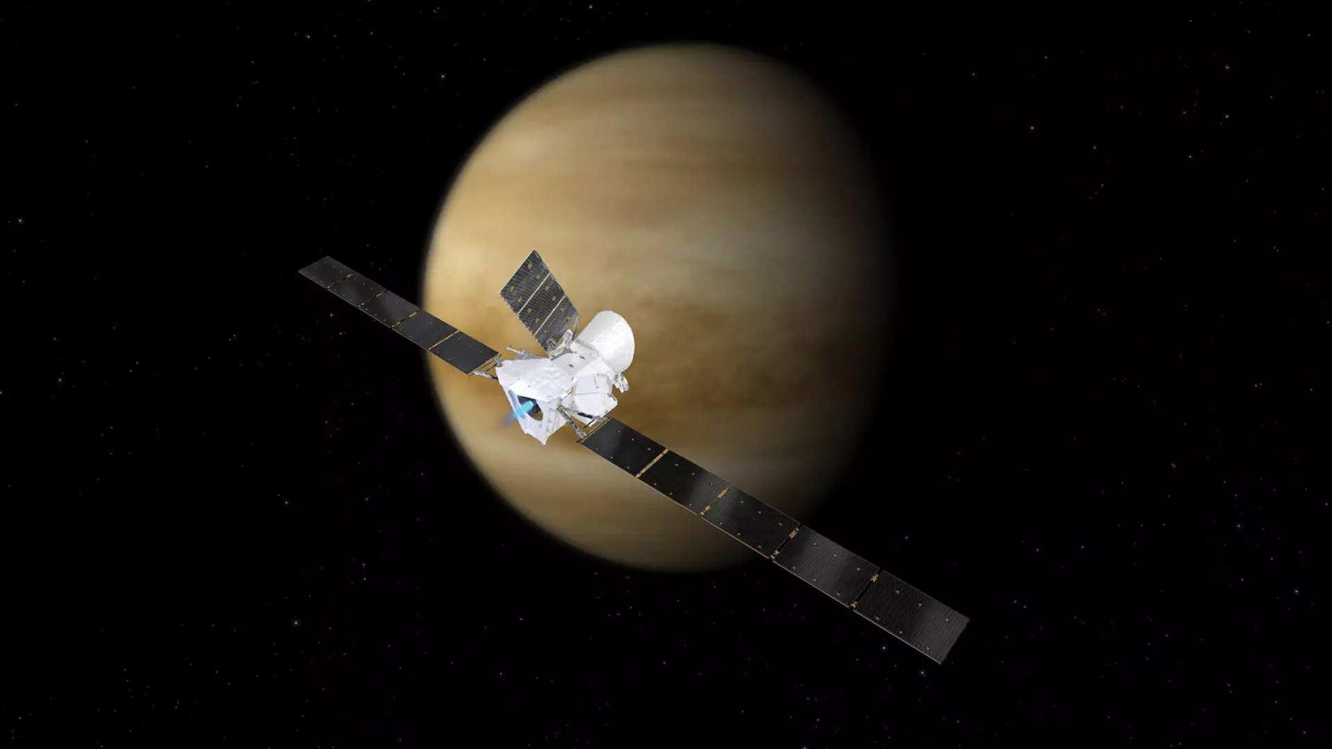 Kosmická loď BepiColumbo právě využila Venuši ke zpomalení své cesty k Merkuru