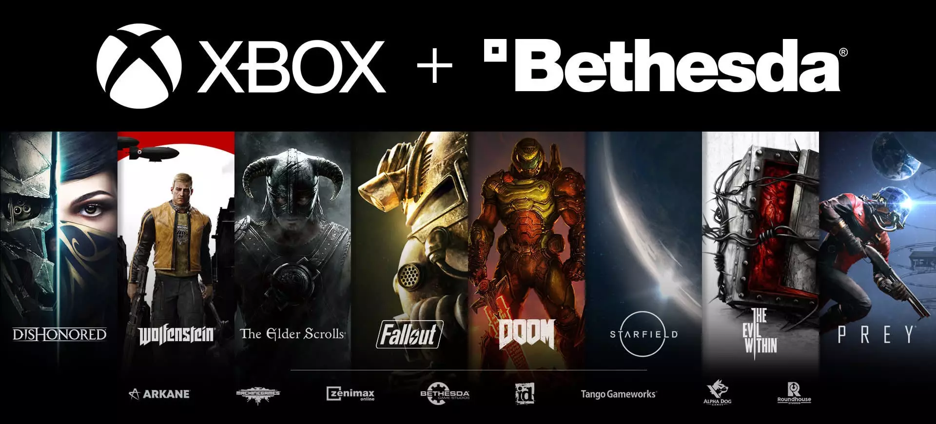 Gráfico promocional de Xbox + Bethesda