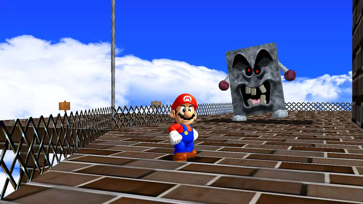 gambar mod Mario 64 SGI beraksi.