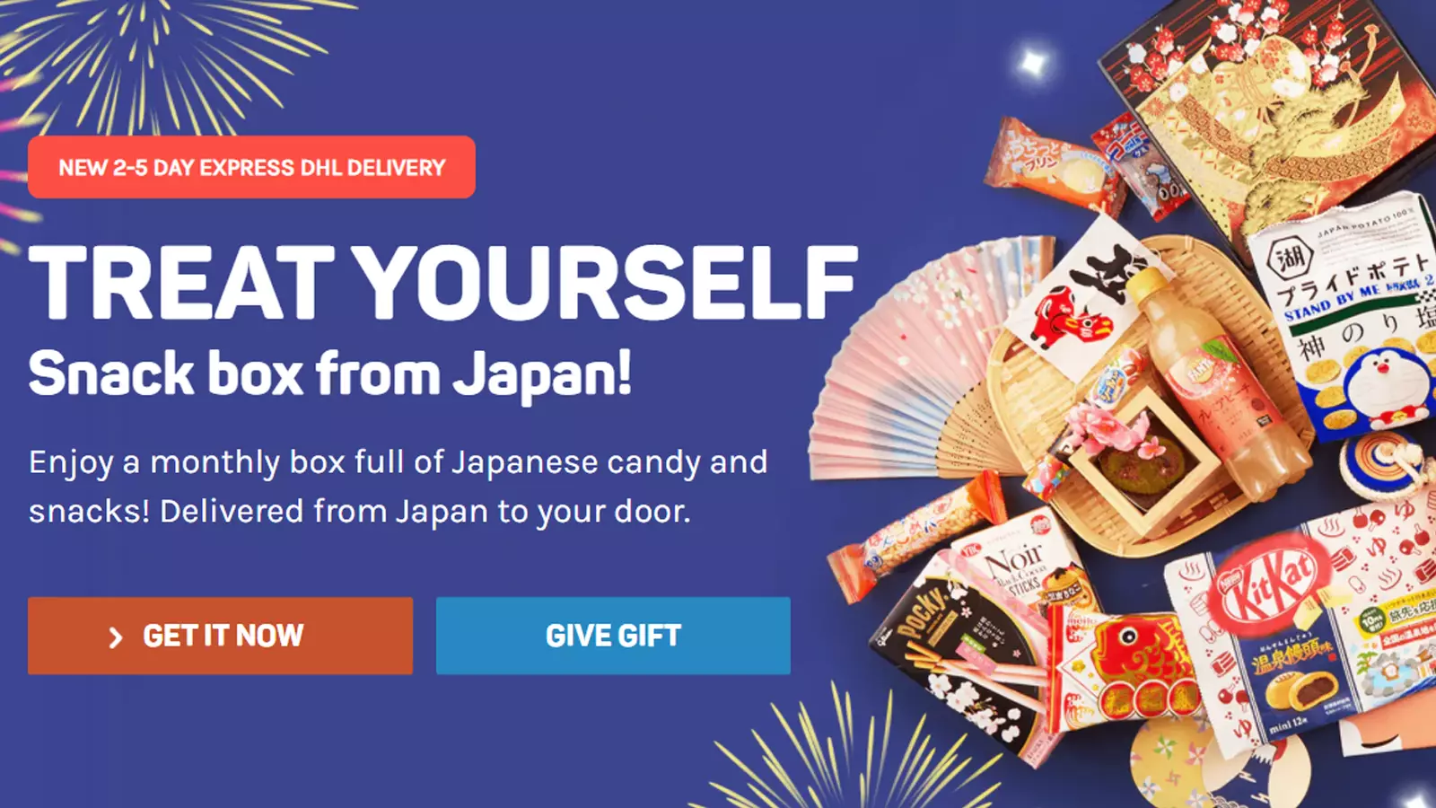 TokyoTreat-homepage mei snackdisplay tsjin fjoerwurk