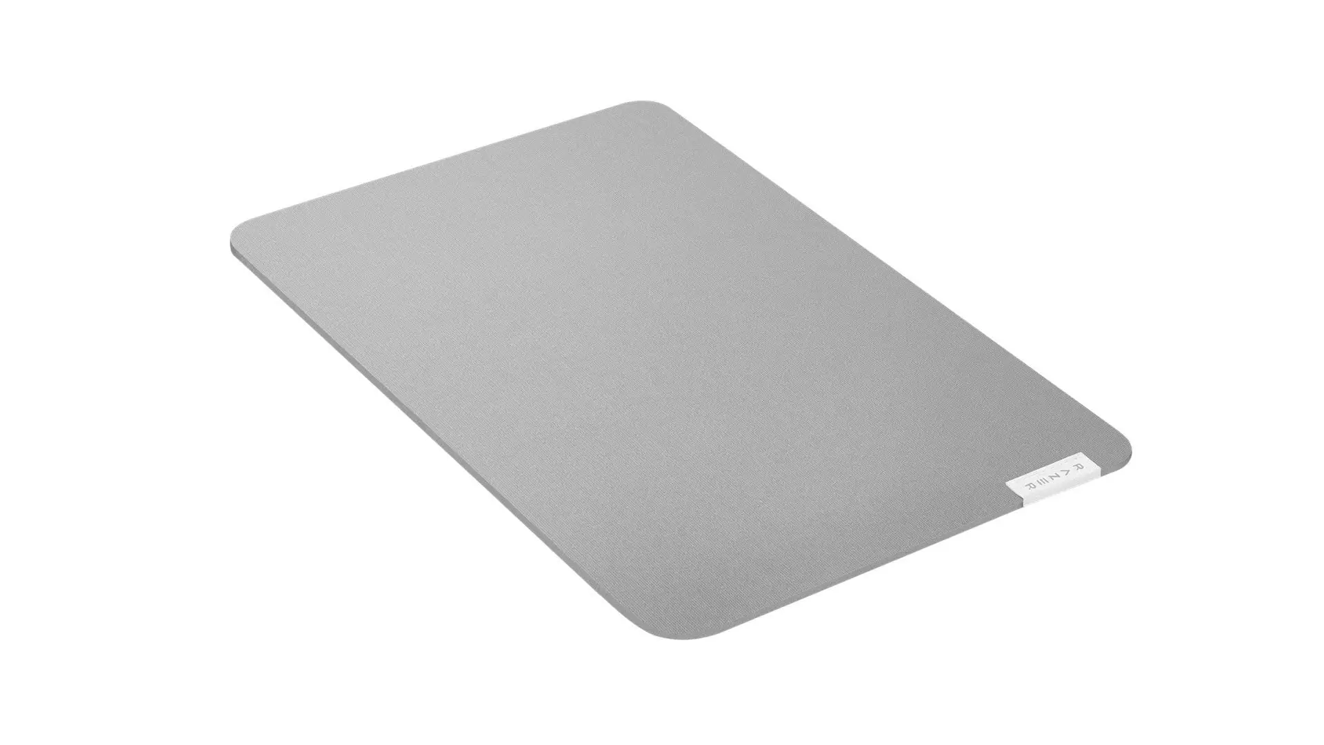 Um mouse pad cinza.