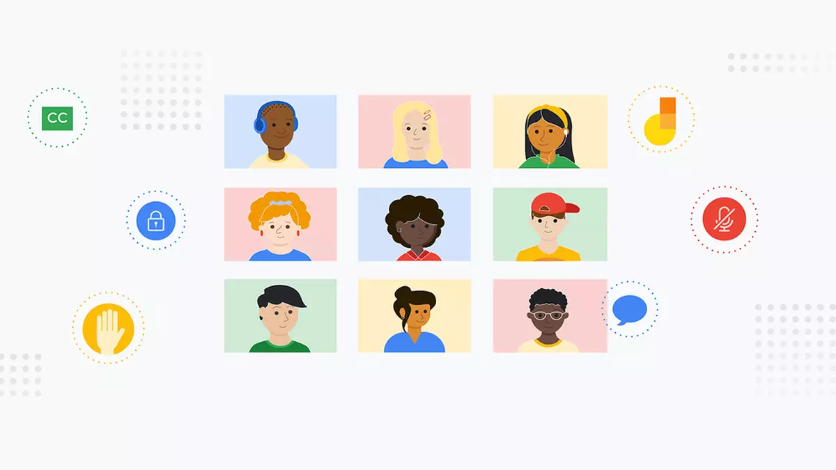 Një ilustrim i një klase të Google Meet