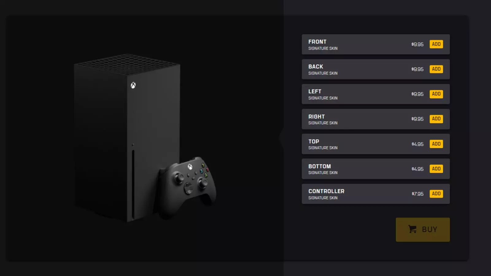 dbrand Xbox Series X Deri konfiguratory