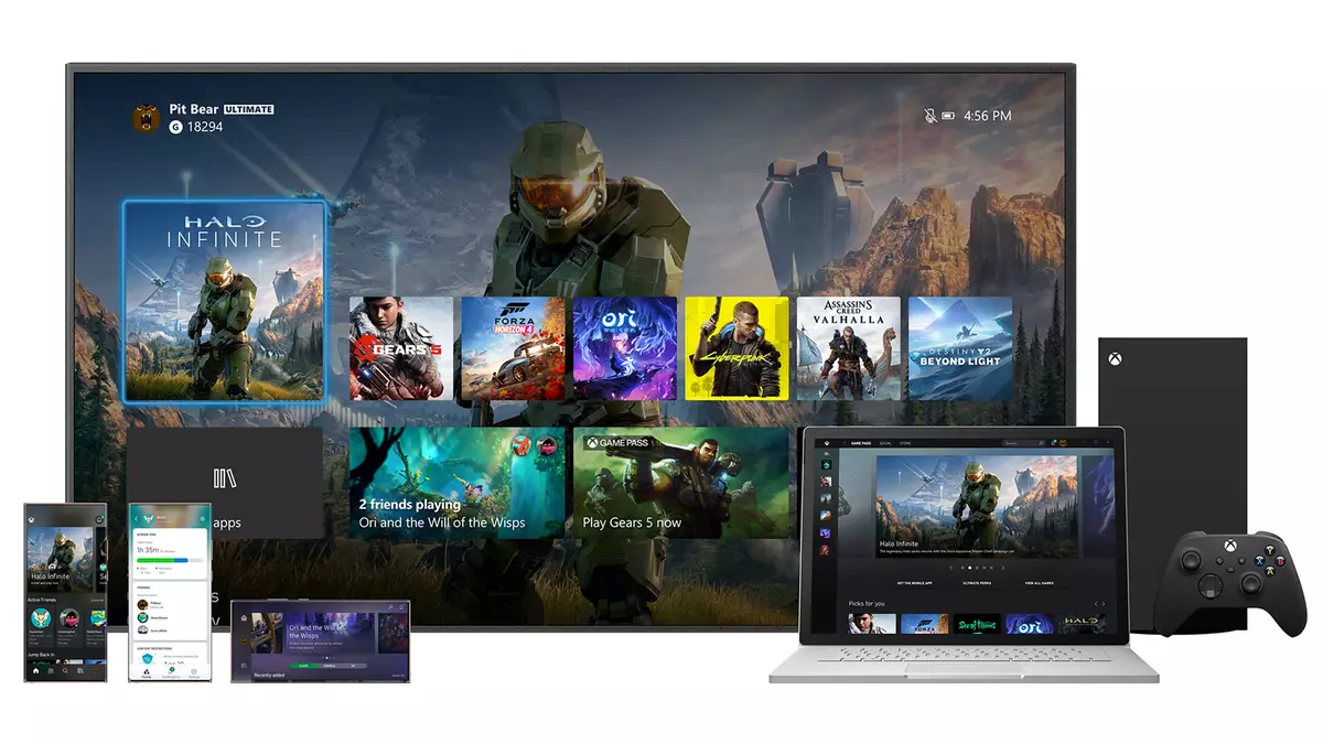 Xbox New Experience ለXbox ኮንሶሎች፣ ለፒሲ ጨዋታ እና ለአዲሱ የሞባይል መተግበሪያ በድጋሚ የተነደፈ በይነገጽ አለው።
