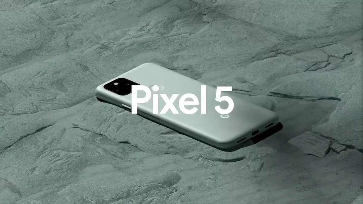 Pixel 5 takarószerű texturált felületen.