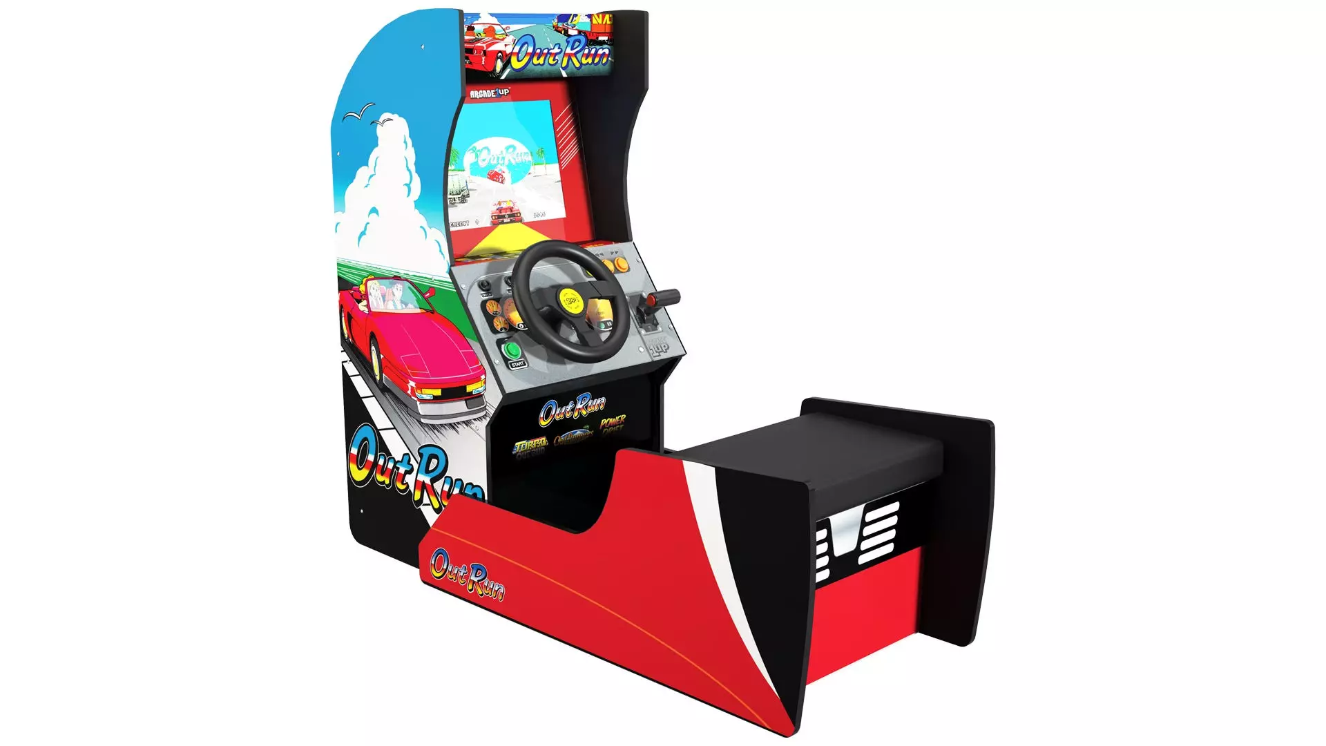 Най-новият шкаф за $500 на Arcade1Up, „OutRun“, ще се състезава във вашите всекидневни