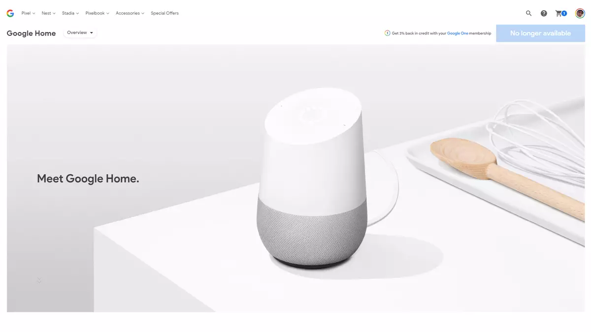 De Google Home is uitverkocht in de Google Store