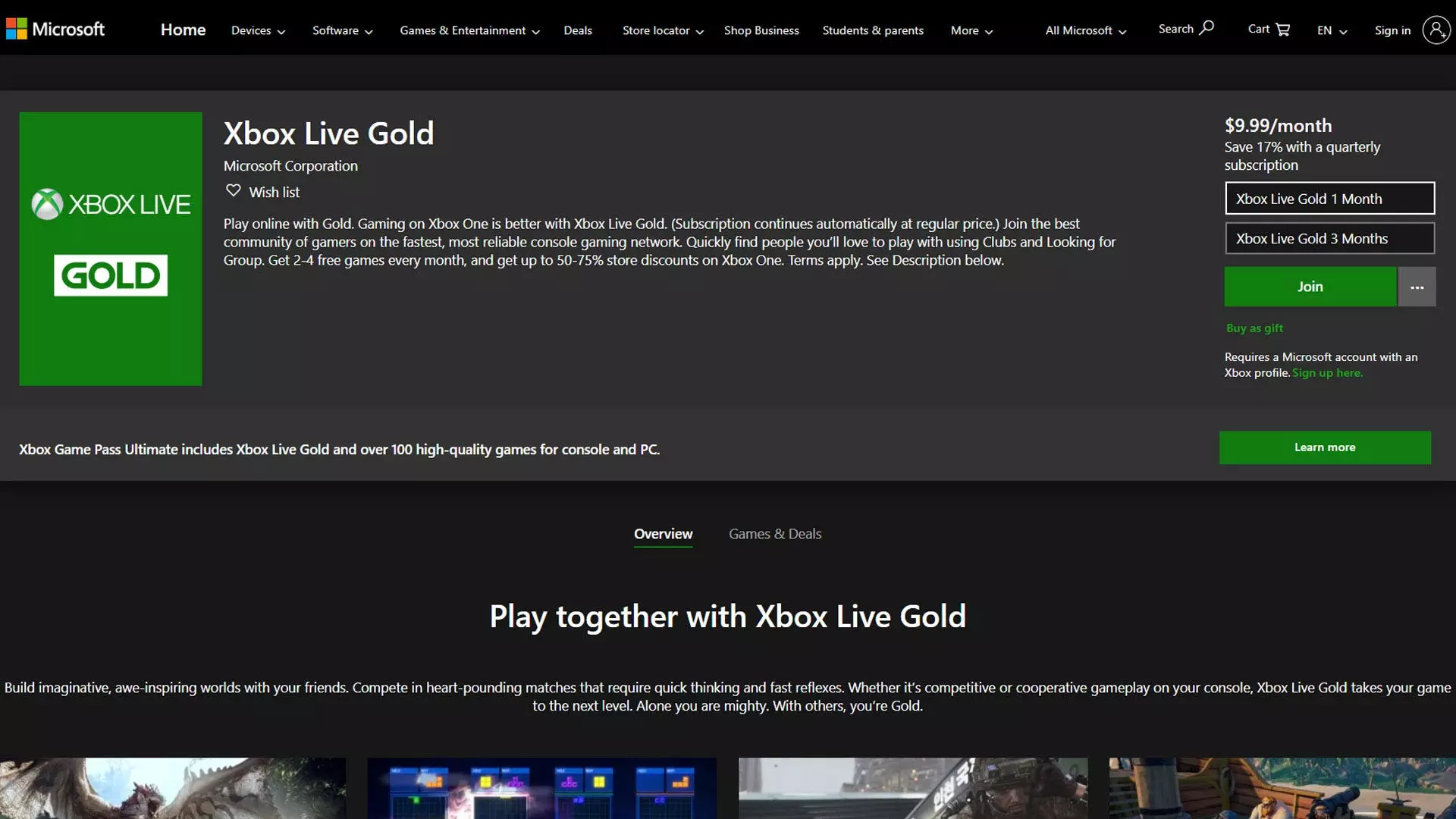 Ní thairgeann Microsoft Xbox Live Gold mar Shíntiús Bliantúil níos faide