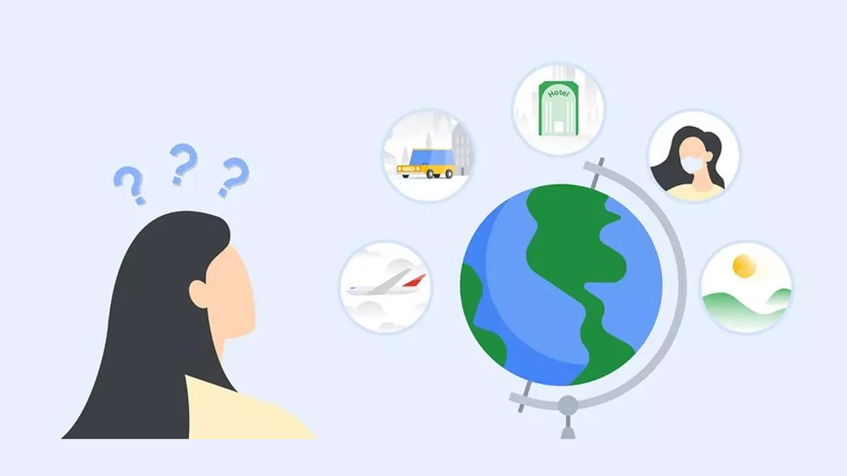 Илюстрация на туристическите услуги на Google.