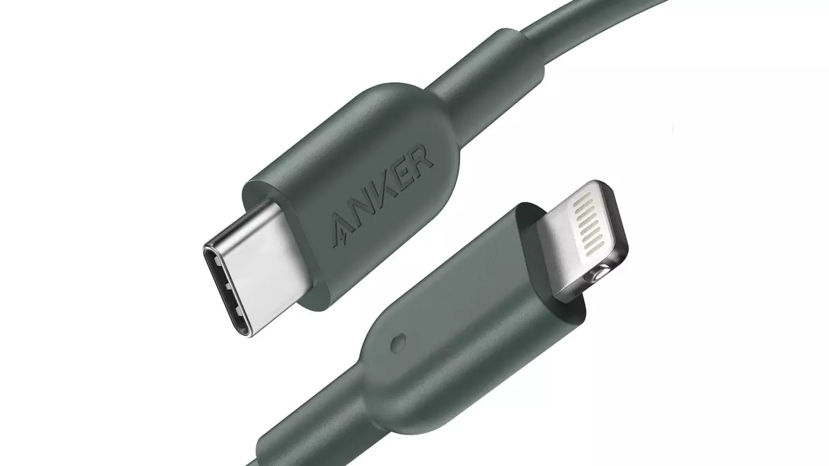 Anker Powerline USB-C to Lightning kabelinin şəkli.
