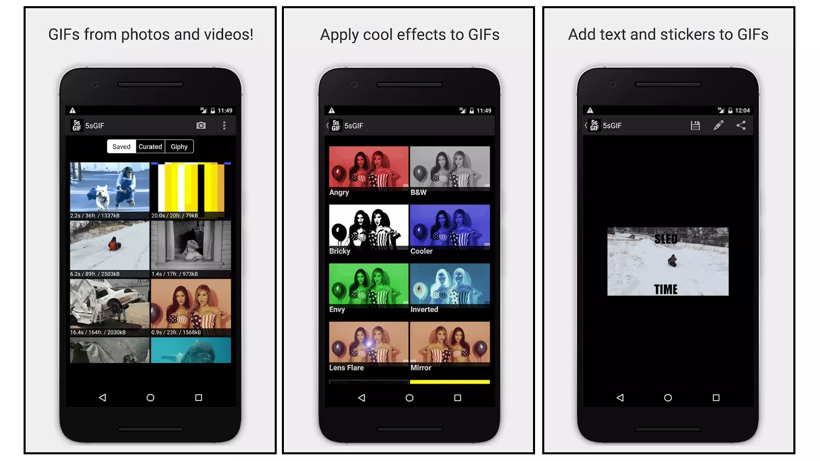 5 Sekundoj App GIF maker app