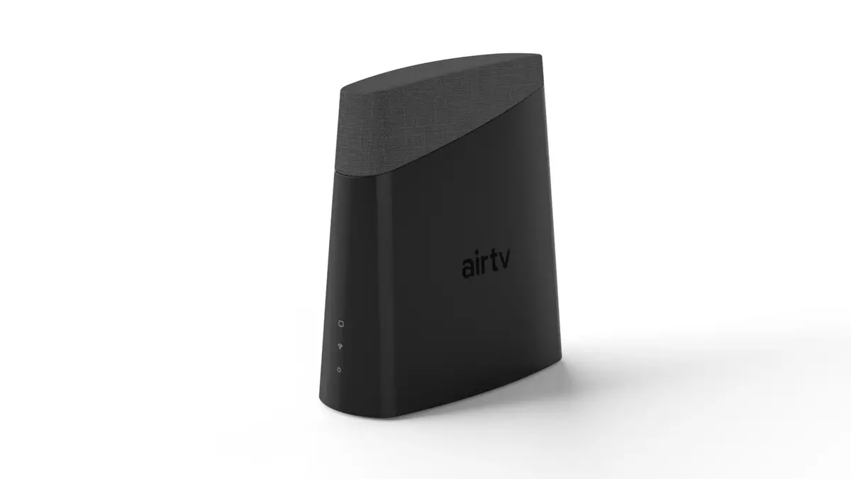 Eng Foto vun der AirTV Anywhere OTA Streaming Box mat DVR Funktionalitéit.