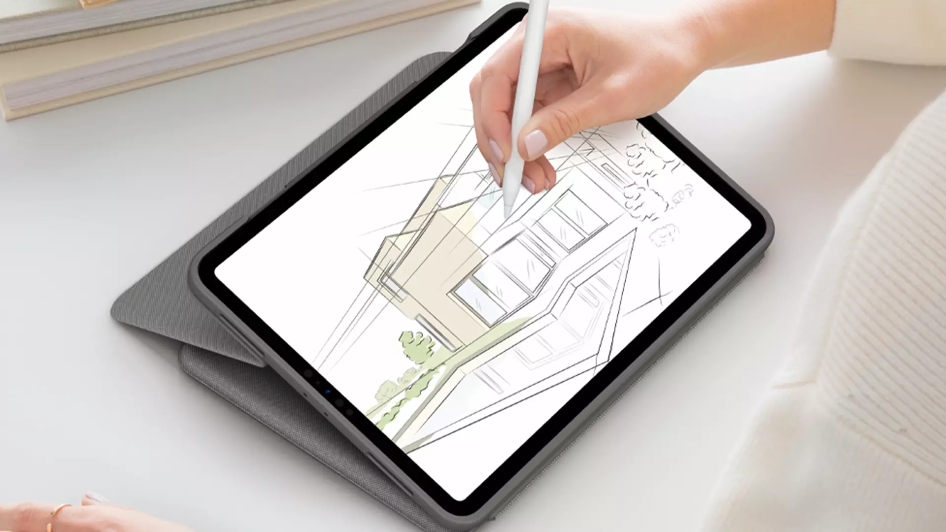 Folio Touch за iPad Pro има реверзибилна тастатура.