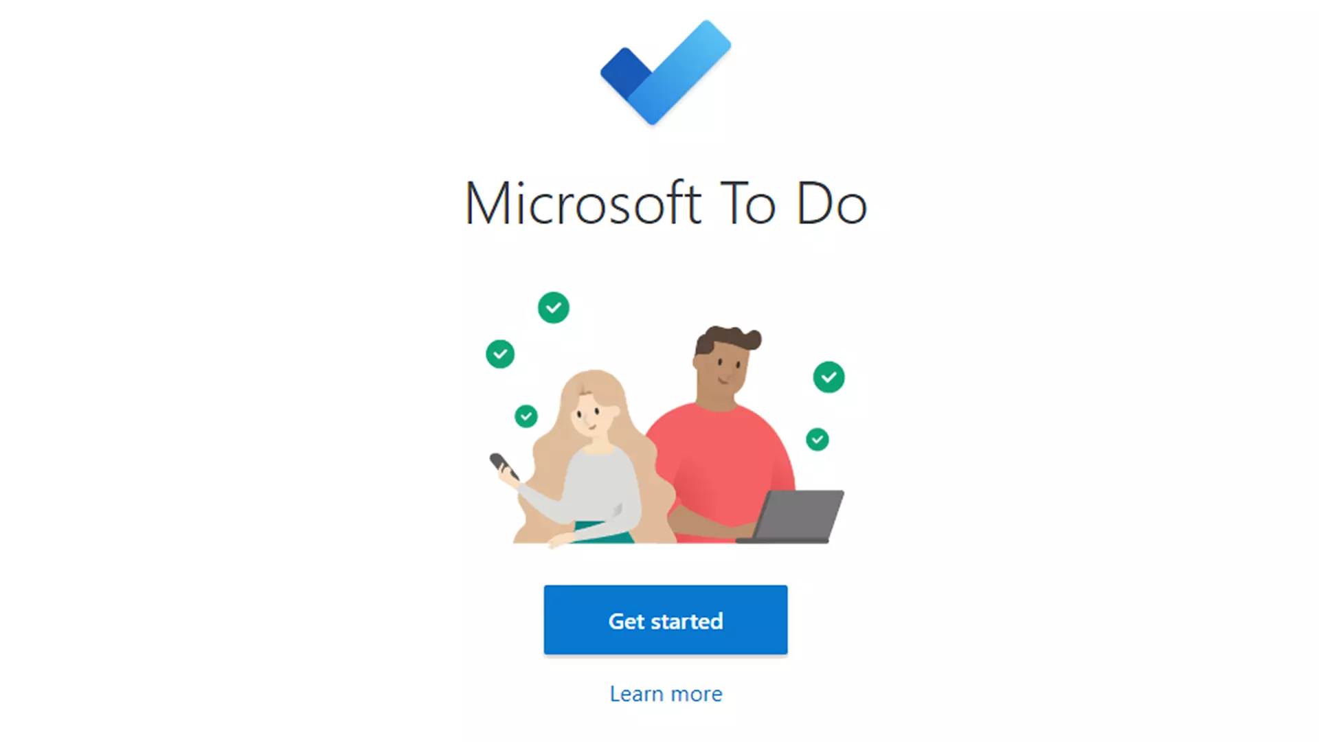 Ilustrasi orang menggunakan aplikasi Microsoft To Do.