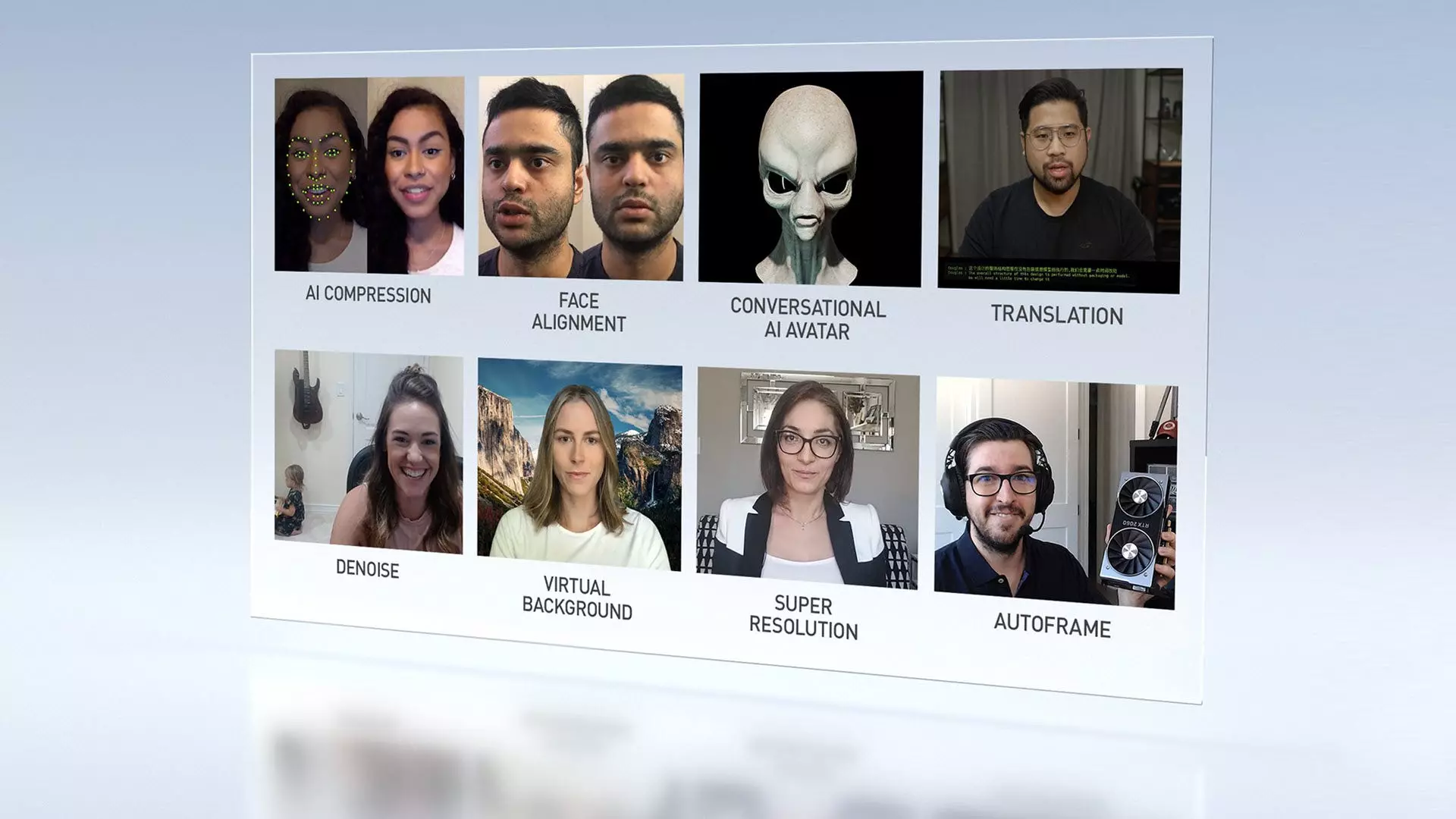 שיחת הווידאו של NVIDIA A.I. יישר מחדש את הפנים שלך עם המצלמה שלך