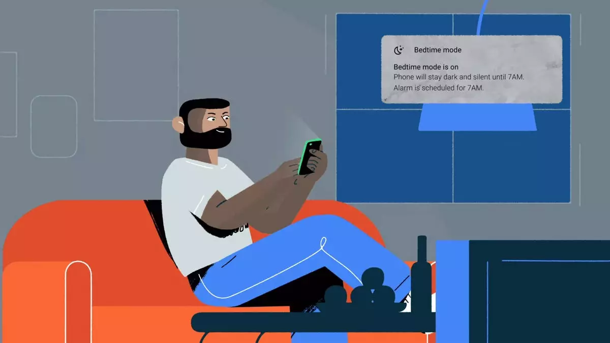 Ilustracija Androidovog načina rada za spavanje
