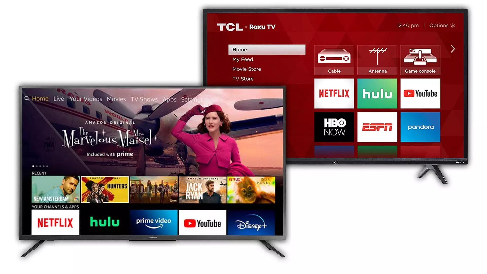TCL Roku TV և Toshiba Amazon Fire TV