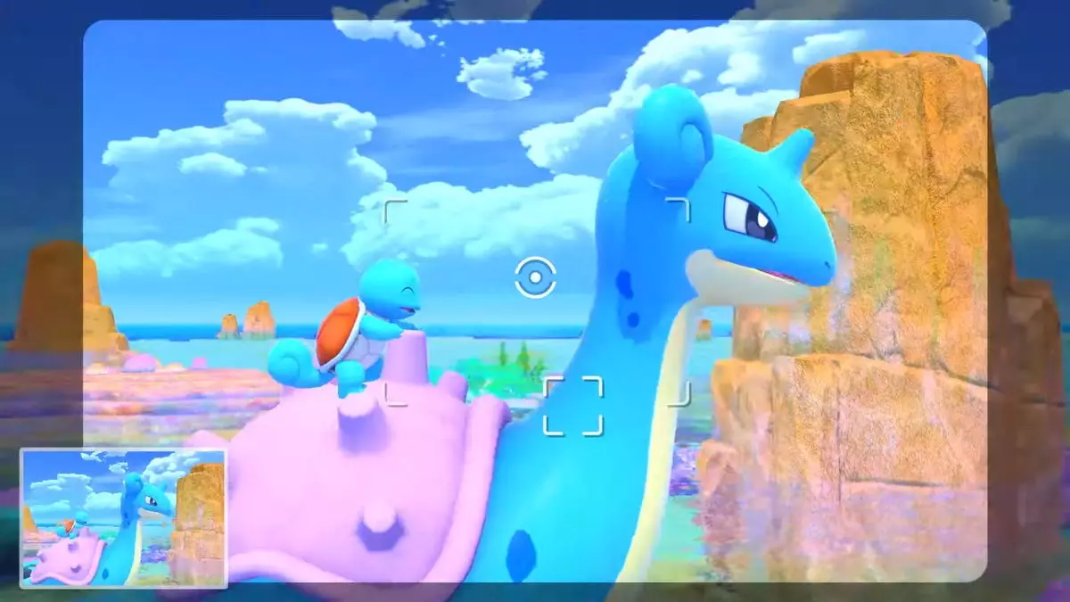 Imaxe de Pokémon Snap: Squirtle montando Lapras