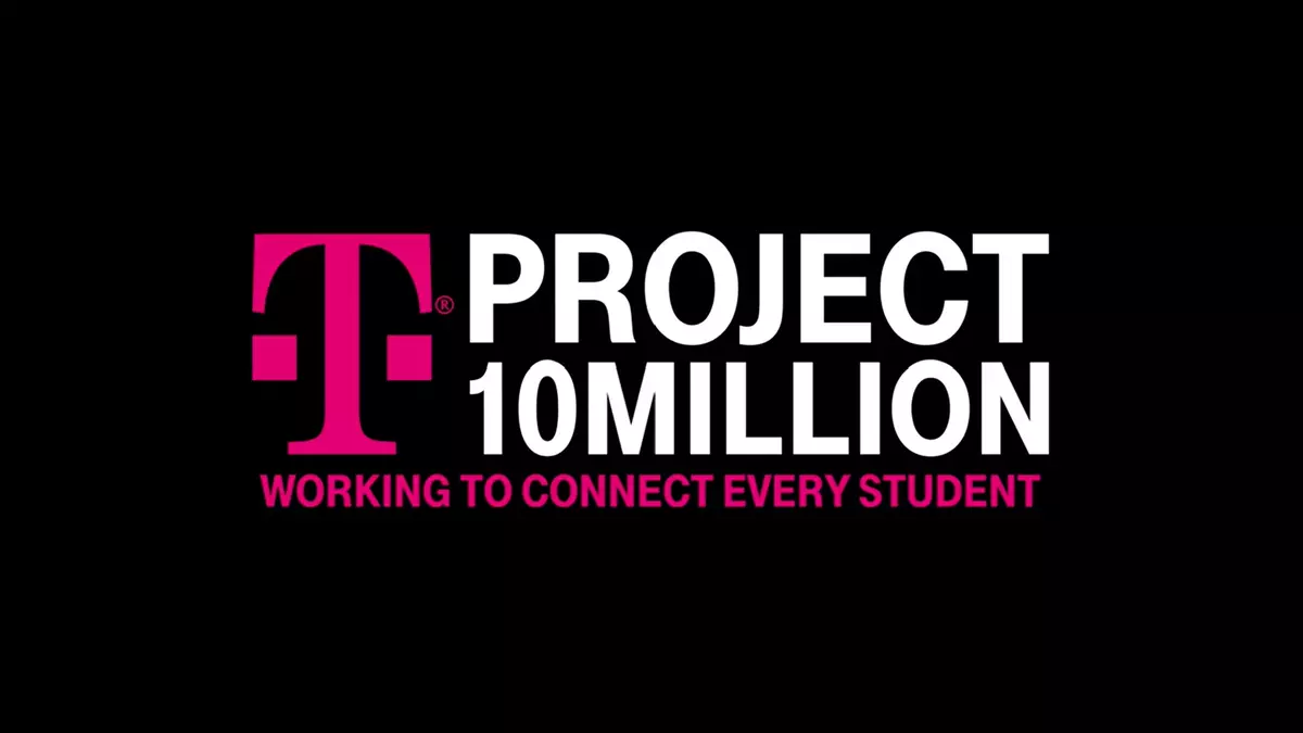 Logo T-Mobile Project 10Million na čiernom pozadí