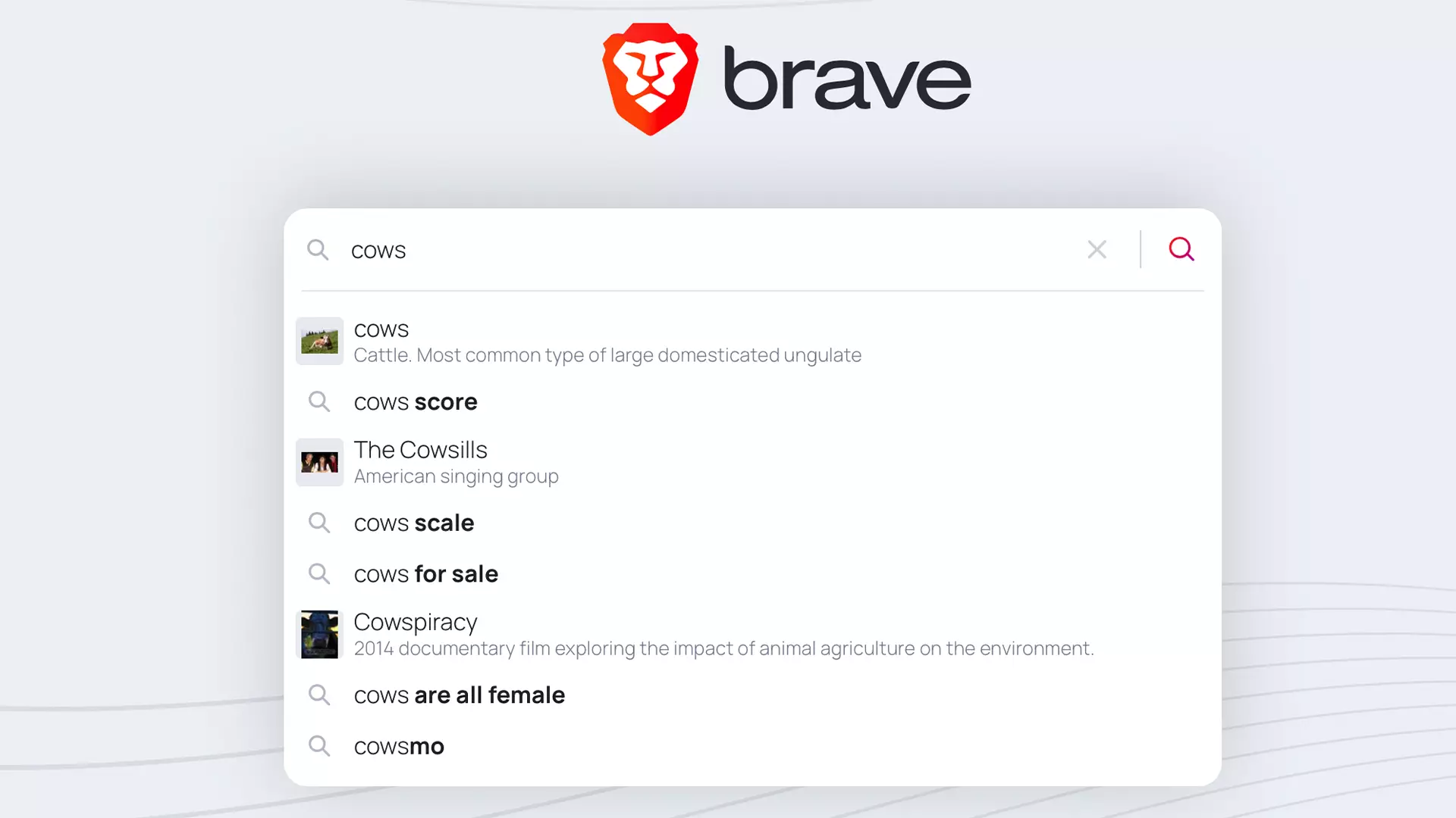 изображение на началната страница на Brave Search