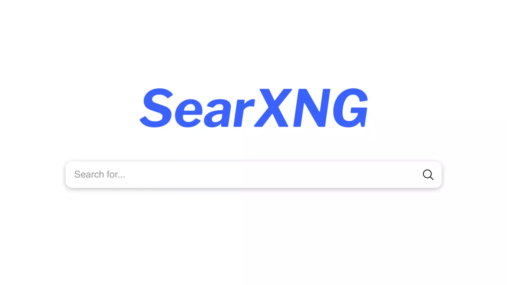 una imagen de una instancia de Searx.