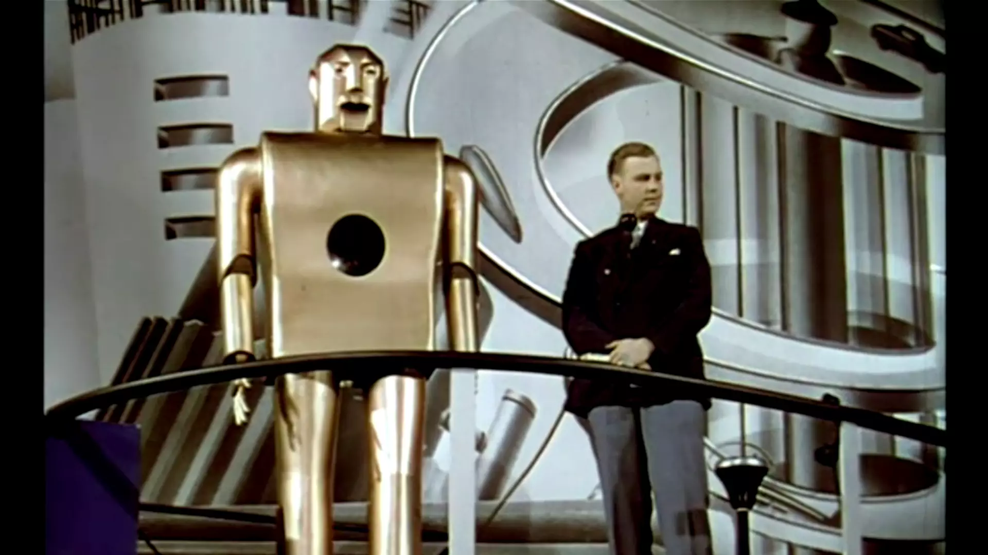 De sigarettenrookrobot uit Westinghouse's World's Fair-film uit 1939.