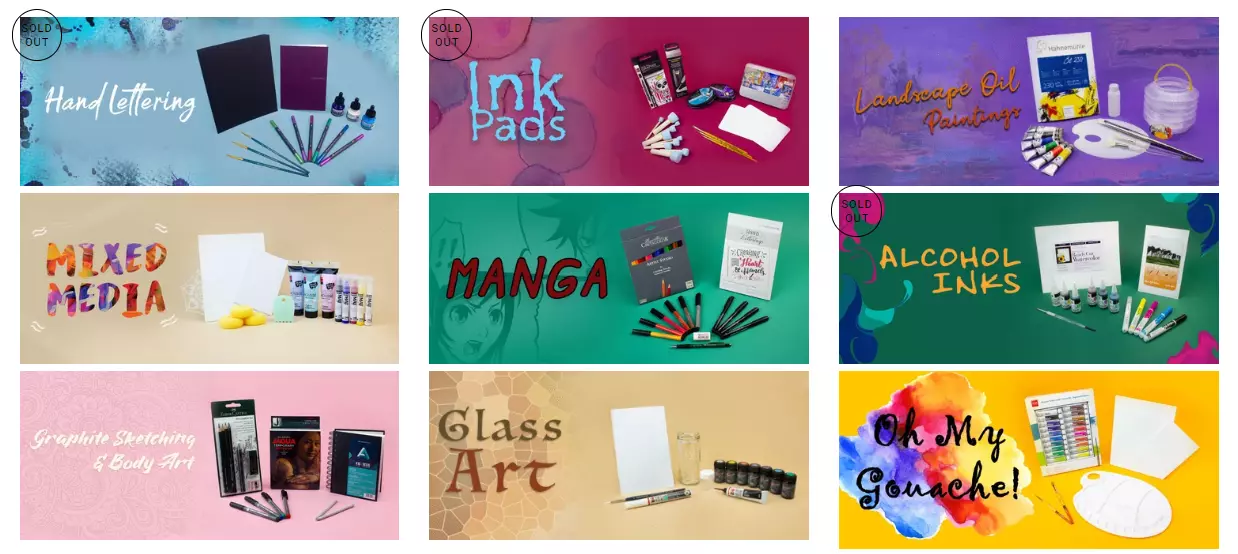 „Smart Art Box“ meno prekių prenumeratos dėžutė su „YouTube“ menininkų projektais ir vadovėliais