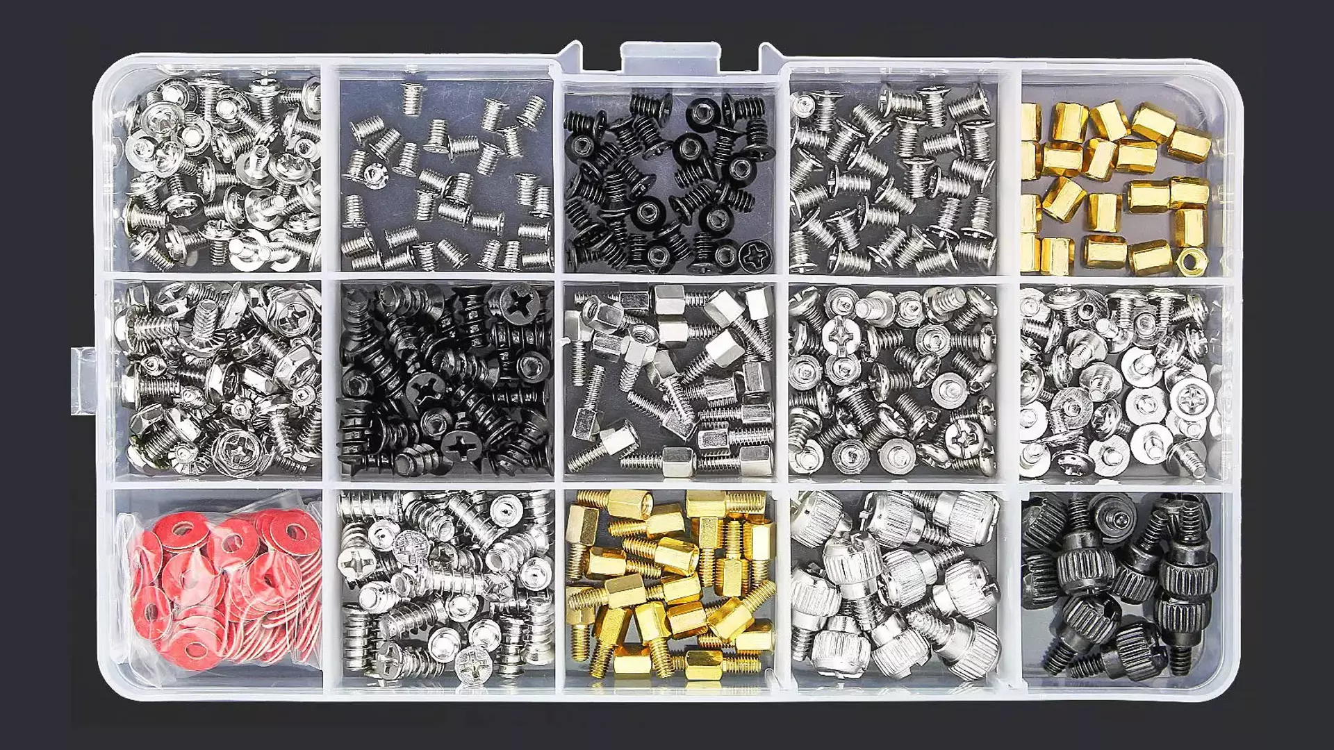 Close-up ng HELIFOUNDER 450-piece assorted screws kit