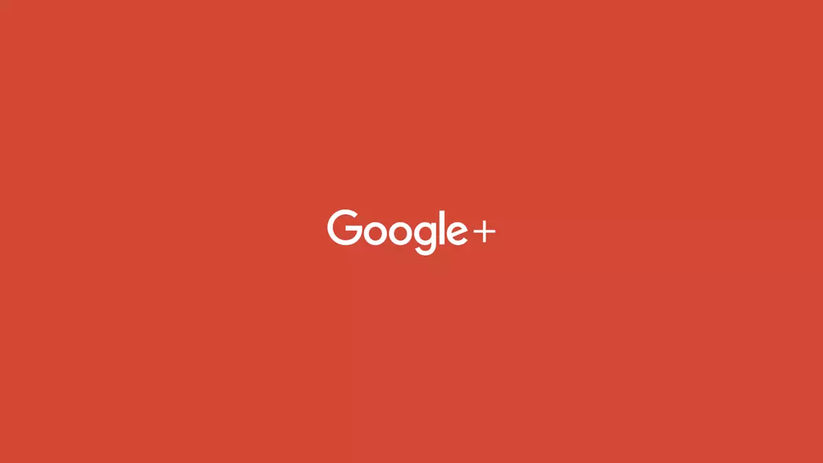It Google+ logo op in oranje eftergrûn